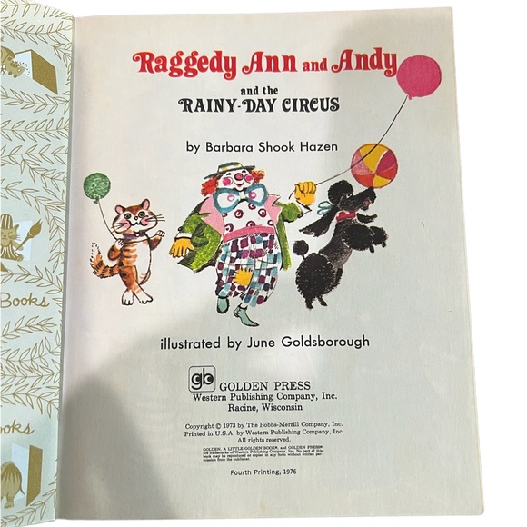 Little Golden Book | Toys | Vintage 976 Little Golden Book Raggedy Ann ...